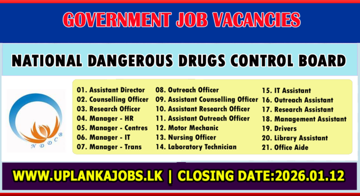 National Dangerous Drugs Control Board Vacancies 2026 | Uplankajobs